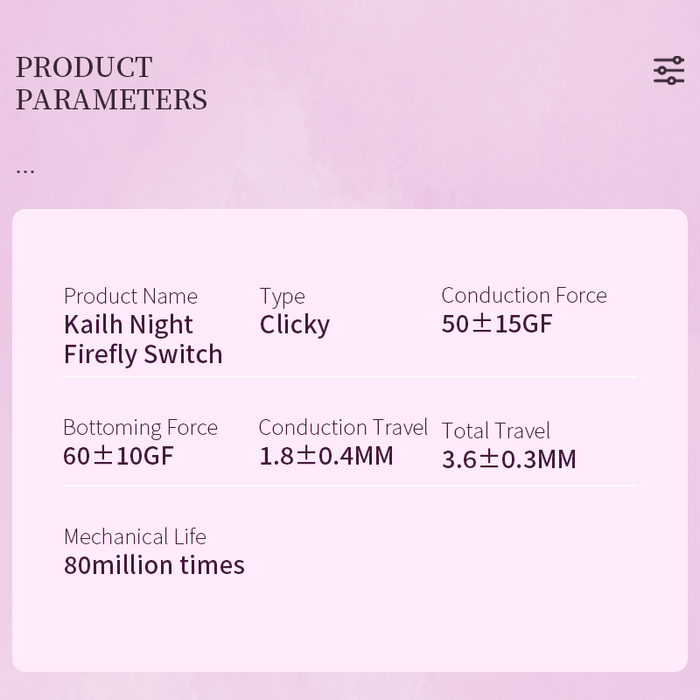 Kailh Box Night Firefly Keyboard Switch Customized Fluorescent Lumines